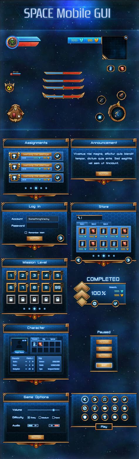 Space Mobile Gui By Vengeancemk1 On Deviantart