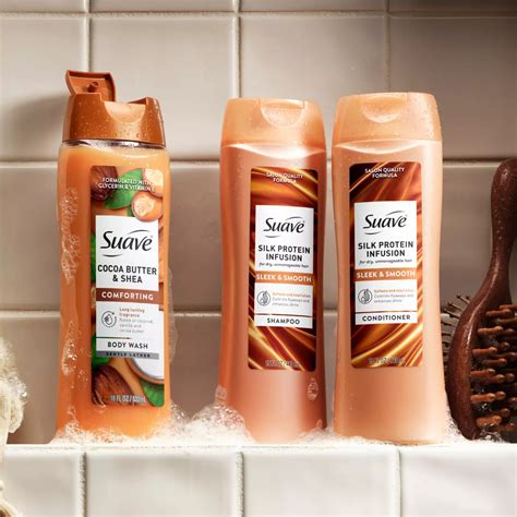 Suave Silk Protein Infusion Sleek And Smooth Shampoo And Conditioner 2 Pk