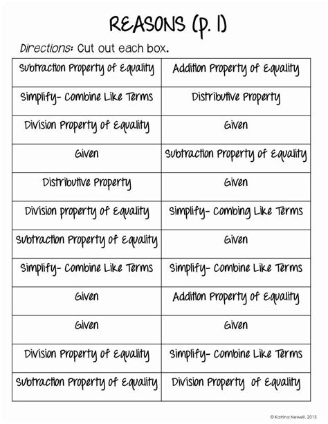 Geometric Proofs Sheet