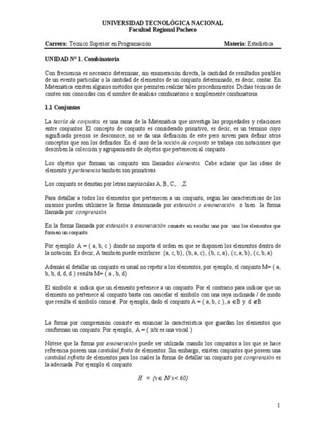 3 Repaso De Combinatoria Tsp Pdf Conjunto Matemáticas