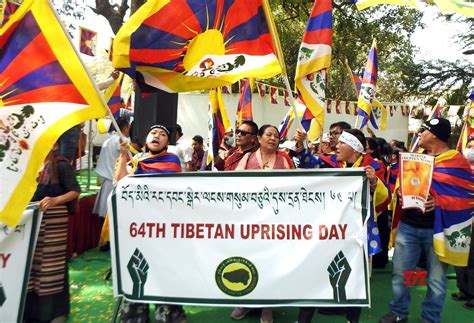 New Delhi Members Of The Tibetan Community Stage A Demonstration To