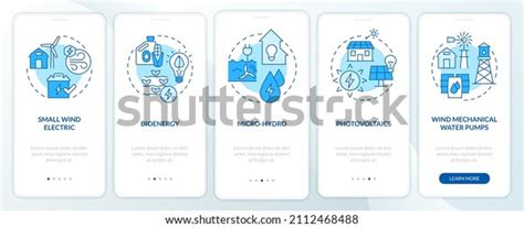 Rural Electrification Technology Blue Onboarding Mobile Stock Vector Royalty Free 2112468488