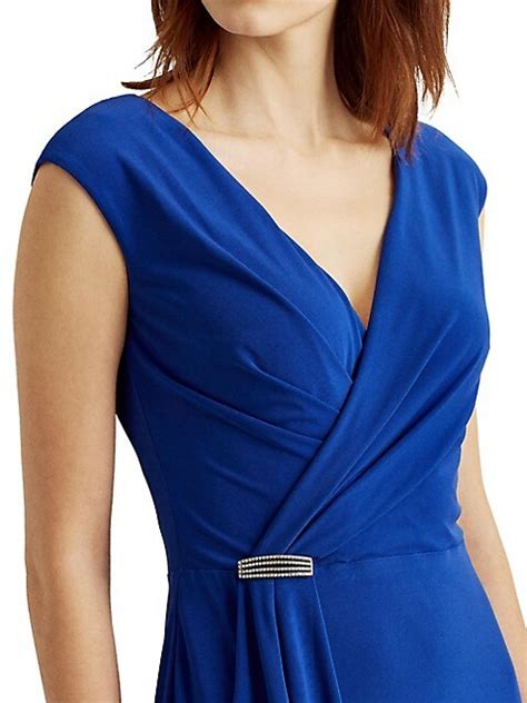Lauren Ralph Lauren Ruffle Trim Jersey Cocktail Dress Thebay