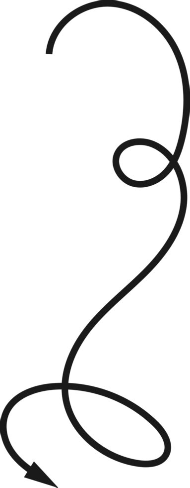 Hand Drawn Curved Arrow Shape Arrow Line 21998959 Png