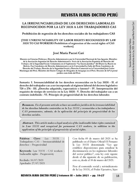 Irrenunciabilidad De Los Derechos Laborales Reconocidos Por La Ley
