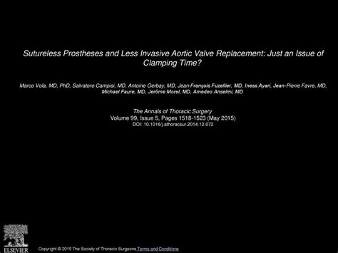 Sutureless Prostheses And Less Invasive Aortic Valve Replacement Just
