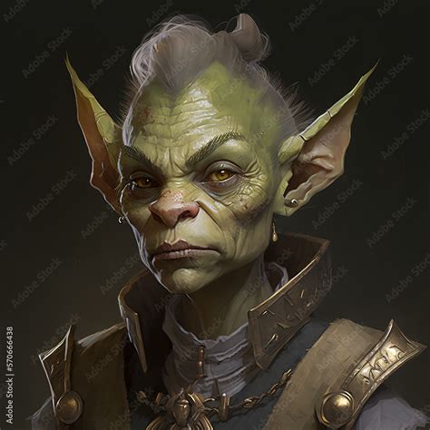 Female Goblin Character Portrait Rpg Fantasy Avatar And Token Stock