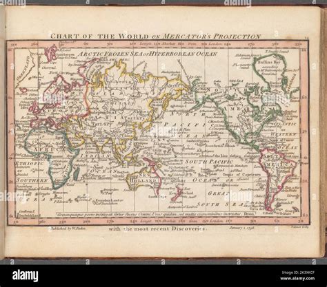 Chart Of The World On Mercator S Projection Cartographic