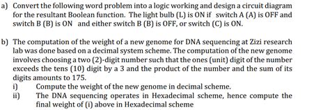 Solved A Convert The Following Word Problem Into A Logic Chegg Com