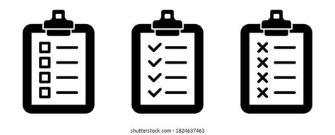 Clipboard Checklist Document Vector Isolated Icons Stock Vector Royalty Free 1824898091