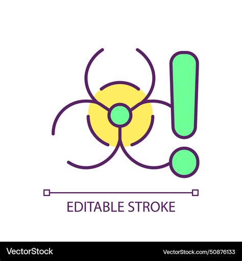 Hazard Danger Warning Sign Rgb Color Icon Vector Image