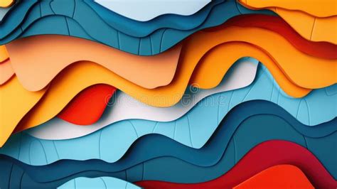 abstract colorful layers art design is trendy with vivid forms shapes