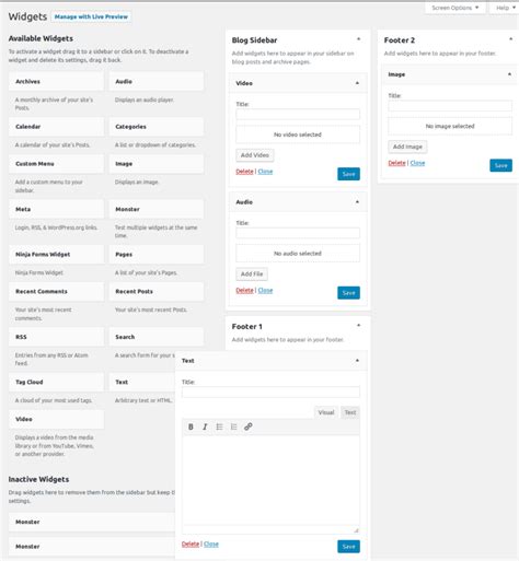 wordpress 4 8 features better visual editor media widgets and text widgets