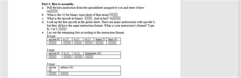 Part 2 Hex To Assembly A Pull The Hex Instruction