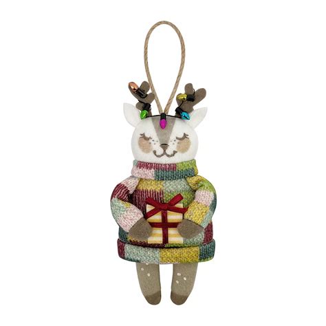 St. Nicholas Square® Plush Deer Christmas Ornament