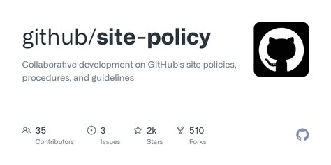GitHub Github Site Policy Collaborative Development On GitHub S Site Policies Procedures