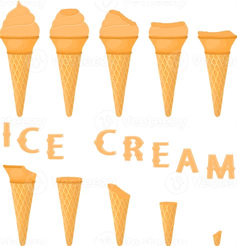 Big Set Various Sweet Tasty Natural Ice Cream Png