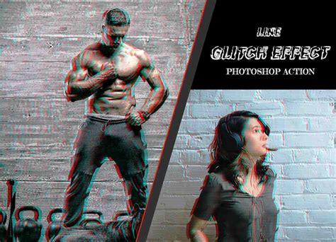 Line Glitch Effect Photoshop Action Filtergrade