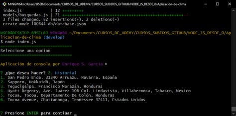 GitHub enriquegarcia Aplicacion de clima Aplicación de consola de un clima