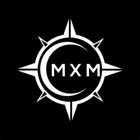 Mxm Abstract Monogram Shield Logo Design On Black Background Mxm
