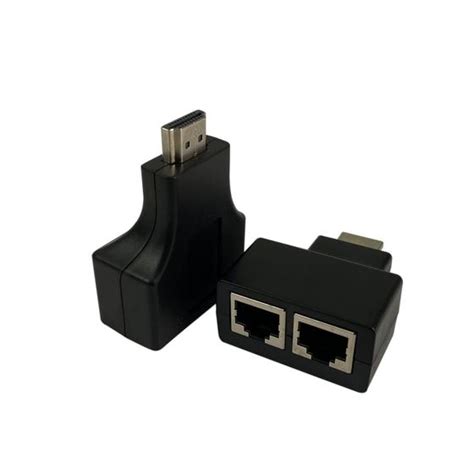 Extensor Hdmi Passivo 3d 30 Metros Via Cabo De Rede Utp Rj45 Cat5e 6