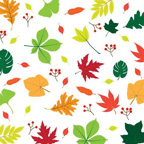 Leaf Stock Vector Illustration Leaves Pattern On White Background