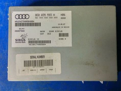Find Audi Vw Volkswagen Sirius Satellite Radio Tuner Module 8e0 035 593