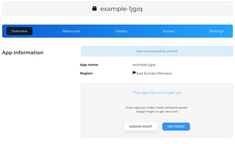 Example Based On Nodejs Application Miget Docs