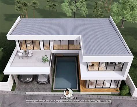P 1495 Modernhouse แบบบ้านโมเดิร์น บ้านยอดนิยม บ้านสมัยใหม่