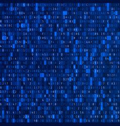 Hex Code Stream Random Hexadecimal Code Cyber Vector Image