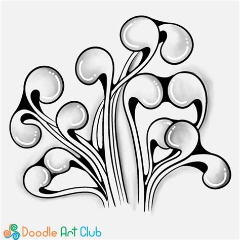 How To Draw A Ginkgo Leaves Pattern Step By Step Tutorial Doodle Art Club