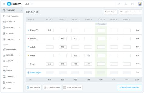 Timekeeping Software Clockify