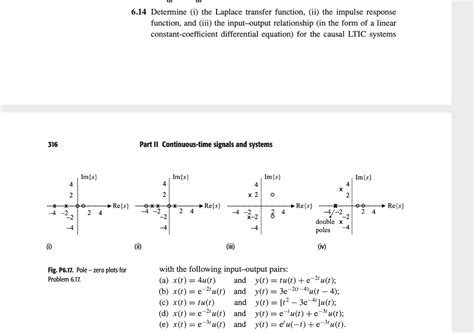 solved 6 14 determine i the laplace transfer function