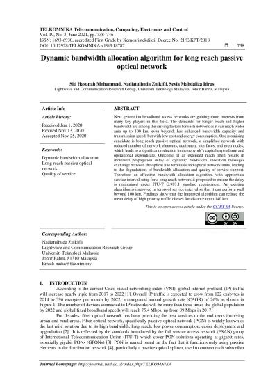 Dynamic Bandwidth Allocation Algorithm For Long Reach Passive Optical