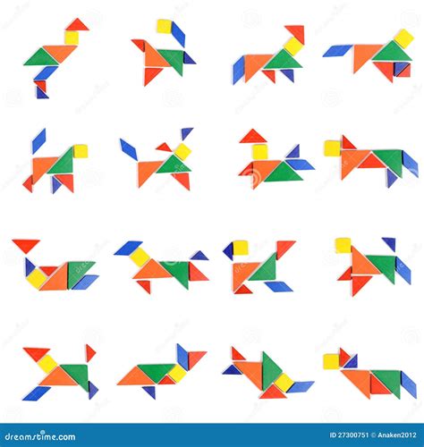 Tangram People Icon Stock Image Image Of Chinese Multi 27300751