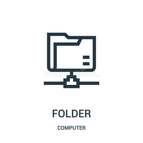 folder icon vector from database and servers collection thin line
