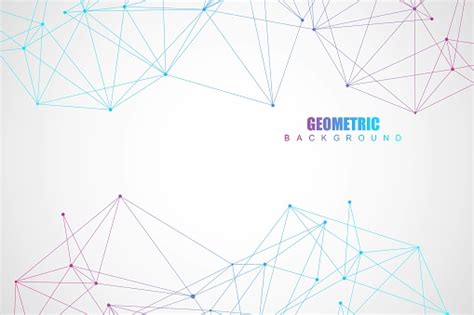 具有連接線和點的幾何抽象背景結構分子和通信科學的概念為您的設計醫學 科技 科學背景向量插圖向量圖形及更多人工造的圖片 Istock