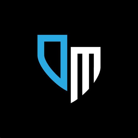 Om Resumen Monograma Logo Diseño En Negro Antecedentes Om Creativo
