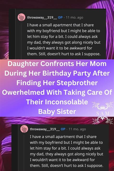 Daughter Confronts Her Mom During Her Birthday Party After Finding Her Stepbrother Owerhelmed
