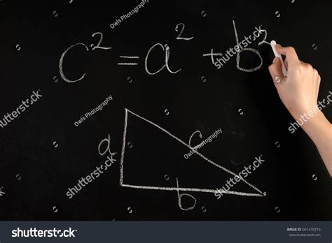 Girl Hand Write Pythagorean Theorem Formula Stock Photo Edit Now