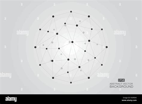 Vector Wireframe Connecting Earth Sphere Globe Connection Concept
