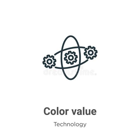 Color Value Outline Vector Icon Thin Line Black Color Value Icon Flat