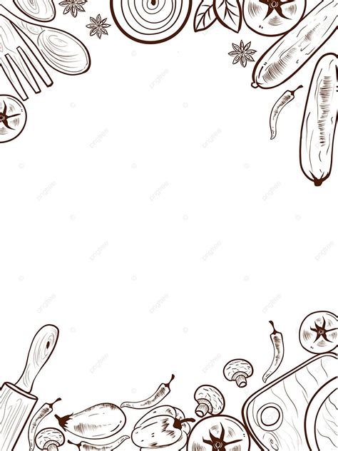 Fondo De Lineart De Utensilios De Cocina