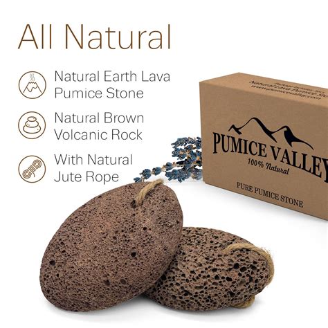 Pumice Stones For Feet Natural Earth Lava Brown Pack