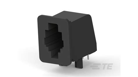 5520241 2 Te Connectivity Ethernet Connector Pcb Mount Cat3 Right Angle Single Port Port Rs