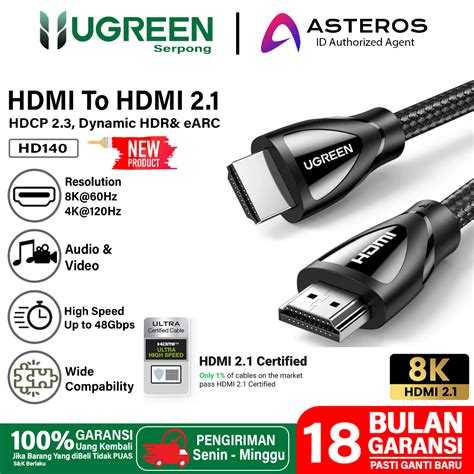 Jual Ugreen Kabel Hdmi To Hdmi 21 8k 60hz 4k 120hz Hdcp22 48gbps