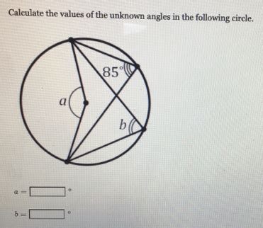 Solved Calculate The Values Of The Unknown Angles In The Following