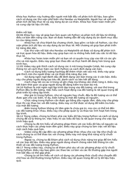 Khóa Học Python Này Hướng Dẫn Người Mới Bắt đầu Về Phân Tích Dữ Liệu Pdf