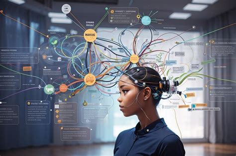 Premium Ai Image Futuristic Classroom Mind Maps Visualizing Complex