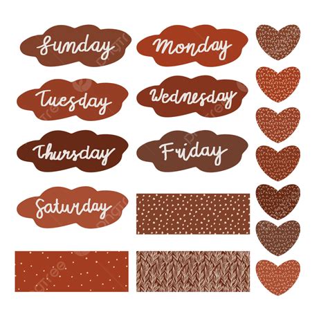 Bullet Journal Sticker Set Png Vector Psd And Clipart With